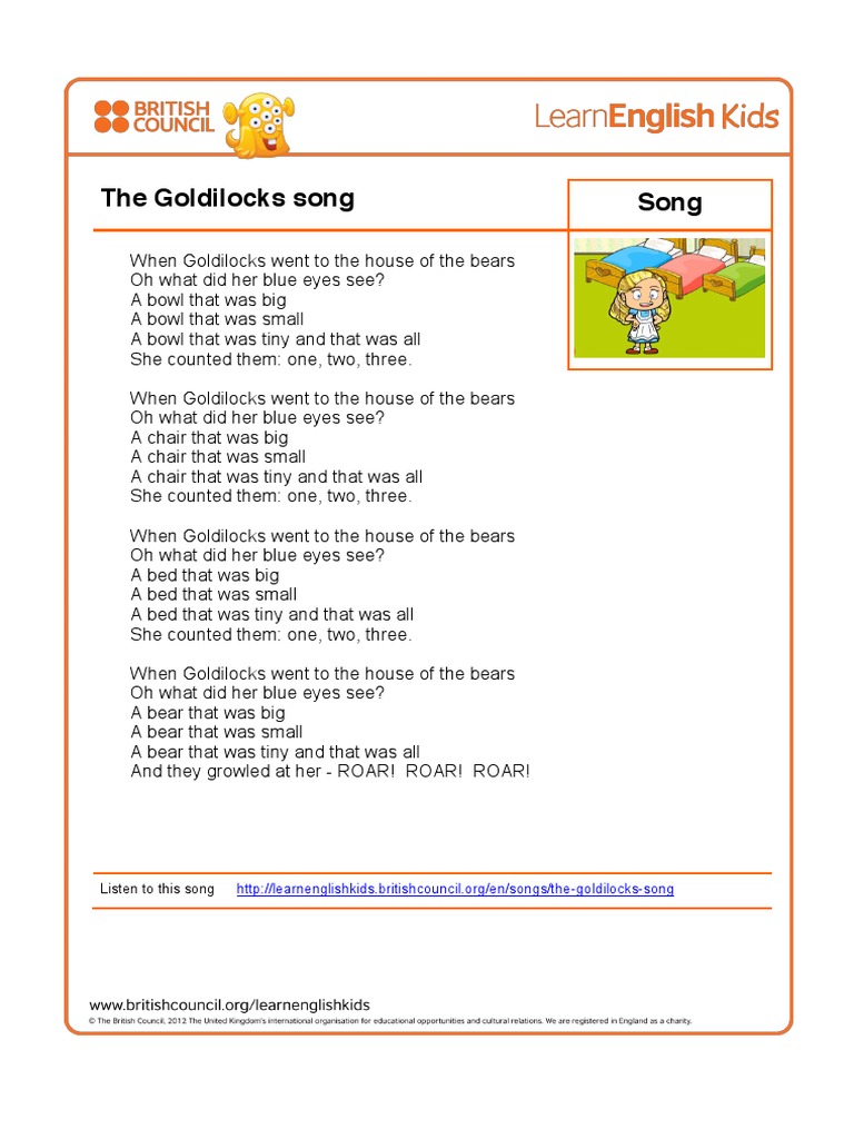 The Goldilocks Song Song: Listen To This Song | PDF