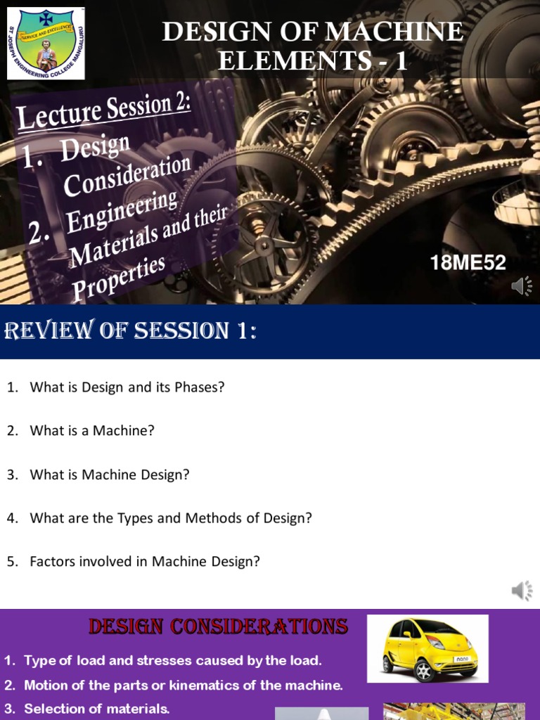 Design of Machine Elements - 1 | PDF | Cast Iron | Alloy