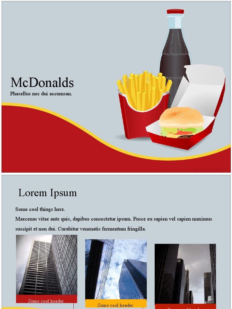 McDonalds PowerPoint Template | PDF