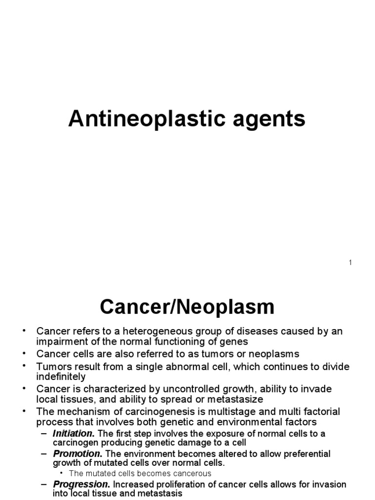 Anti Neoplastic Agents | PDF | Chemotherapy | Cancer