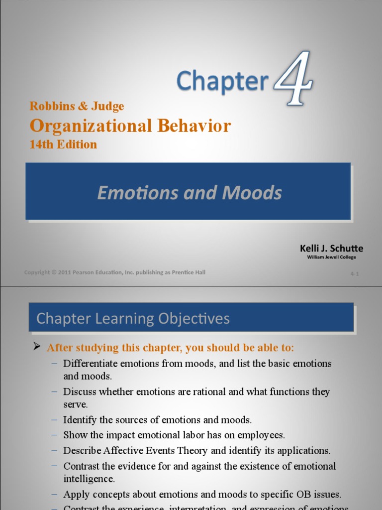 Organizational Behavior: Emotions and Moods | PDF | Mood (Psychology ...