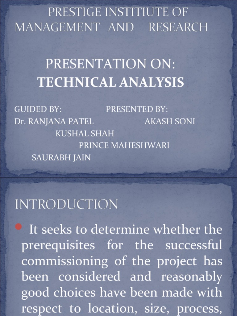 Presentation On:: Technical Analysis | PDF | Machines | Technical Analysis