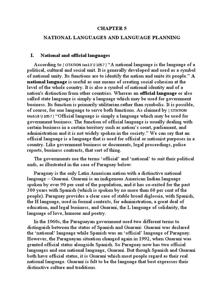 National Languages and Their Functions | PDF | Swahili Language ...