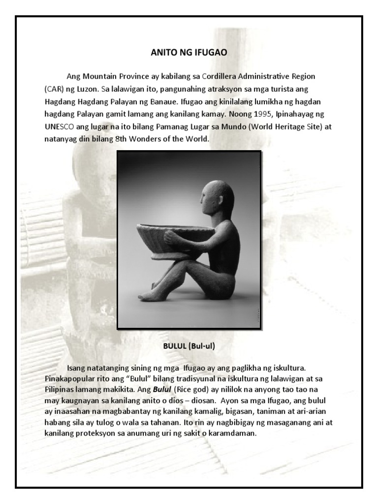 Anito NG Ifugao | PDF