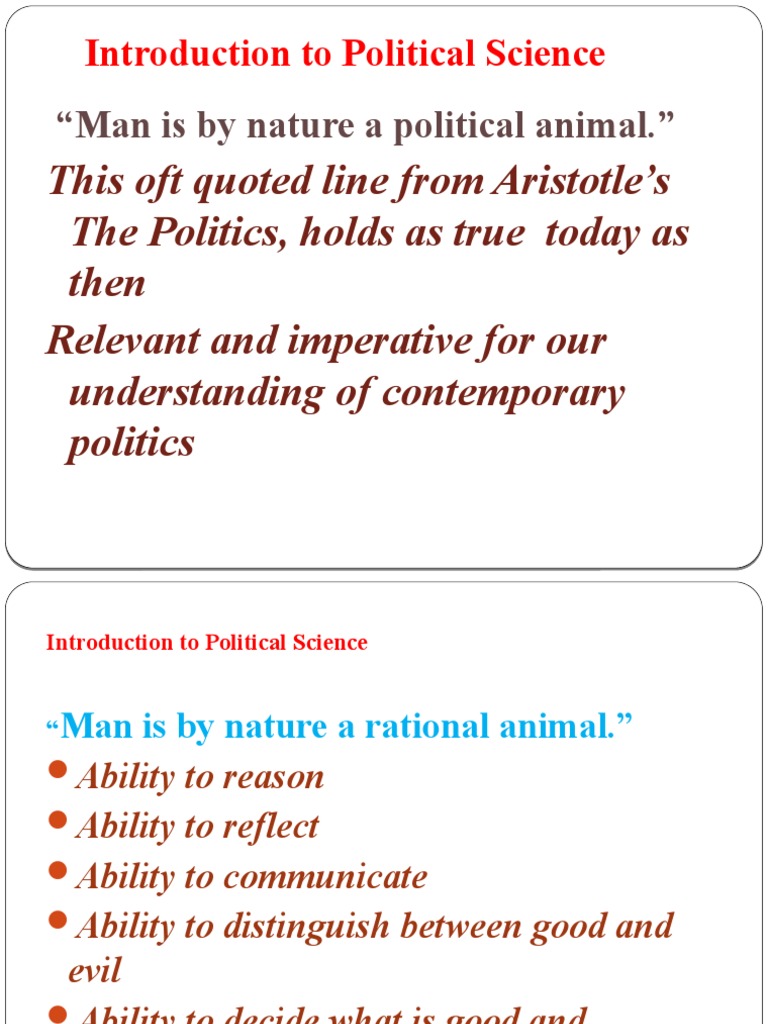 1 Introduction To Political Science | PDF | Political Science | Concept