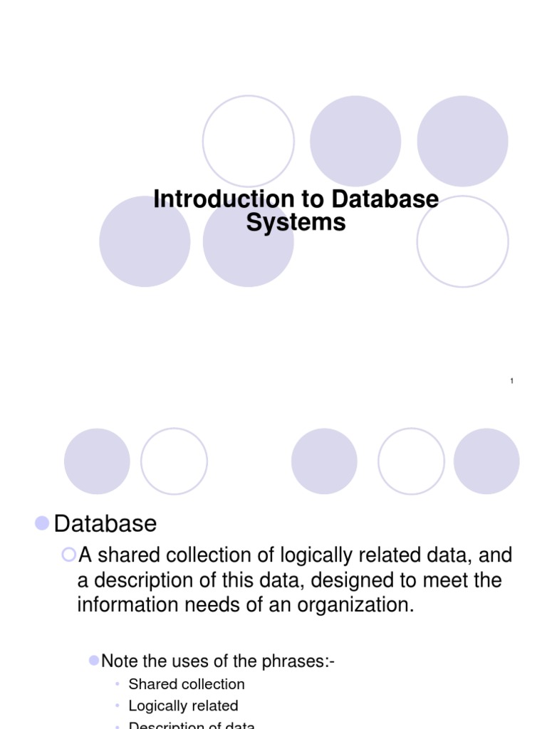 Lecture 1 | PDF | Information Management | Databases