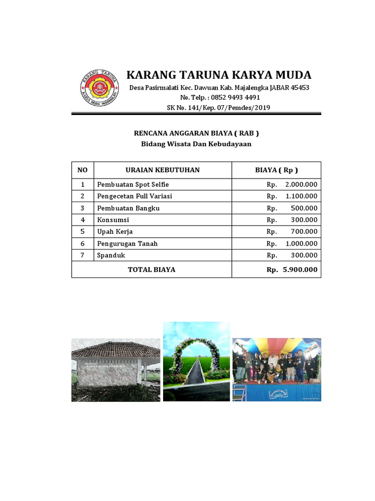 RAB Karang Taruna Karya Muda 2020 | PDF