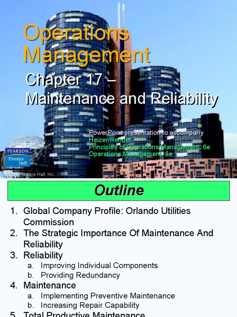 #14. ch17 Maintenance and Reliability Edit | PDF | Reliability ...