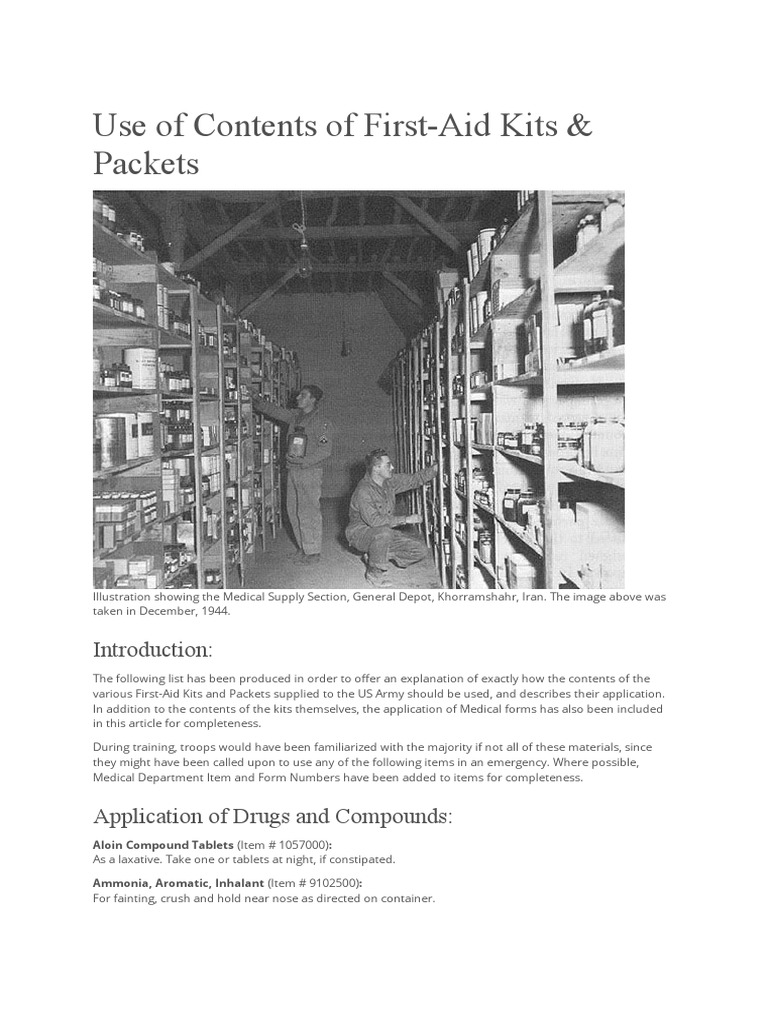 WW2 First Aid | PDF | Surgical Suture | Identity Document