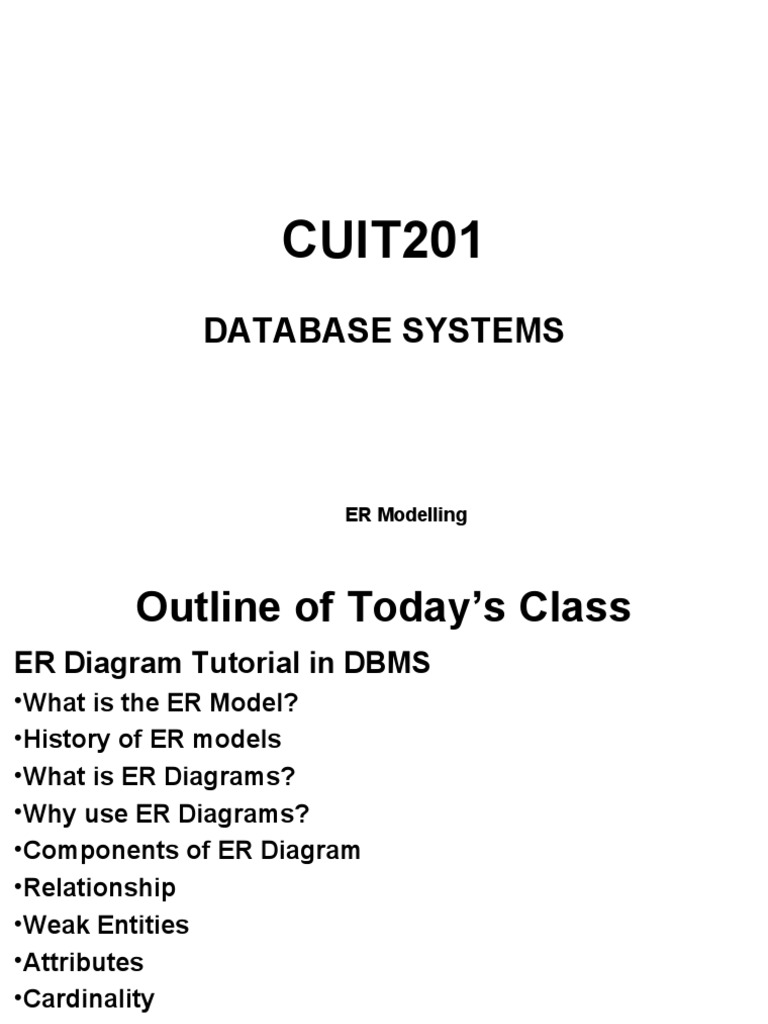 Lecture 5 - ER Diagram in DBMS | PDF | Databases | Information ...