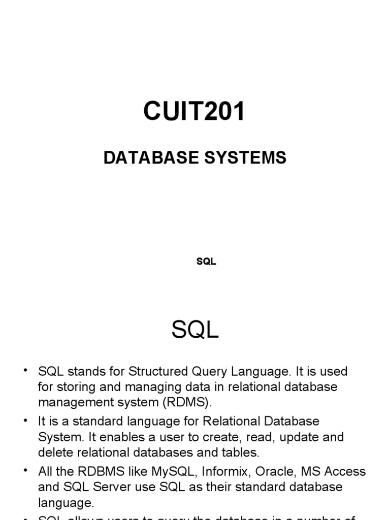 Lecture 10 Sql Practice Pdf Sql Relational Database 