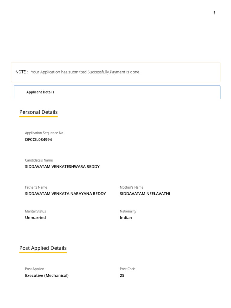 DFCCIL Form | PDF | Justice | Crime & Violence