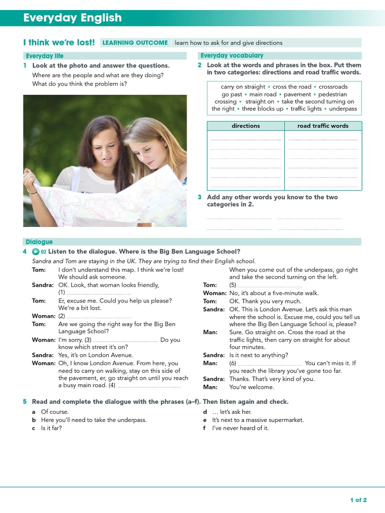 B1+ UNIT 3 Everyday English - 2 | PDF | English Language | Road Transport