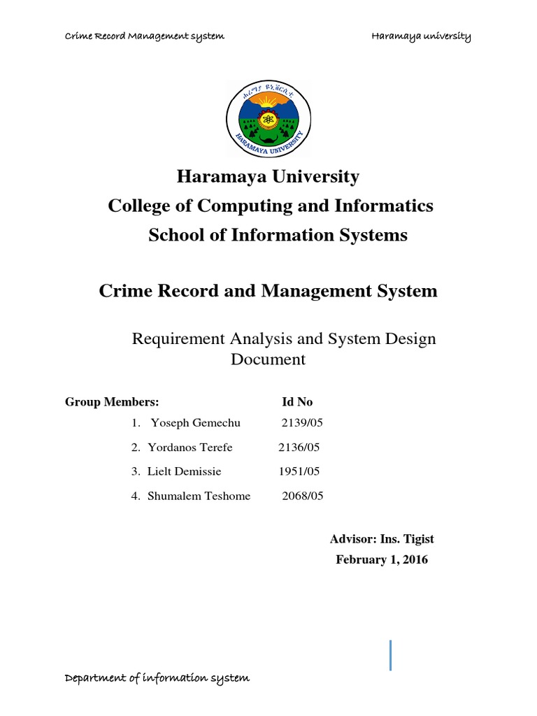 Crime Record Management System Design | PDF | Use Case | Police
