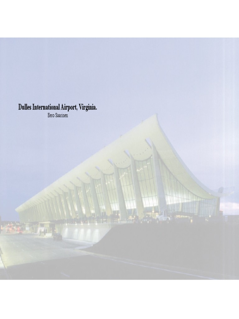 Dulles Airport Cable Structure Eero Saarinen | PDF | Beam (Structure ...