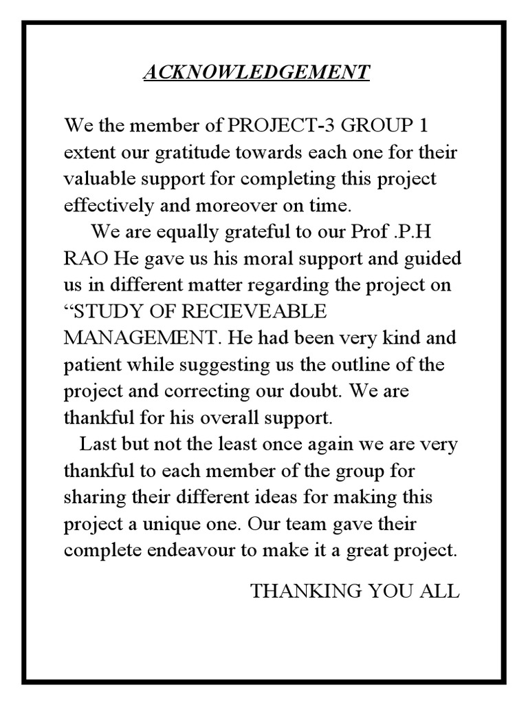 Acknowledgement | PDF | Gratitude | Knowledge
