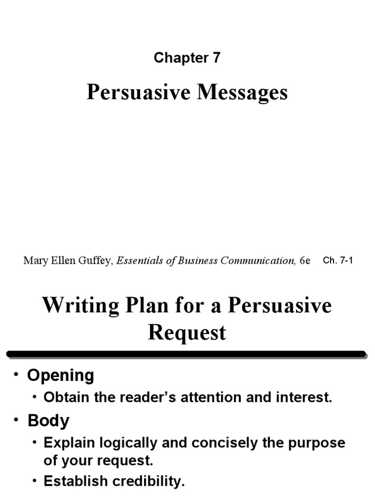 Guidelines for Effective Persuasive Business Letters | PDF | Communication