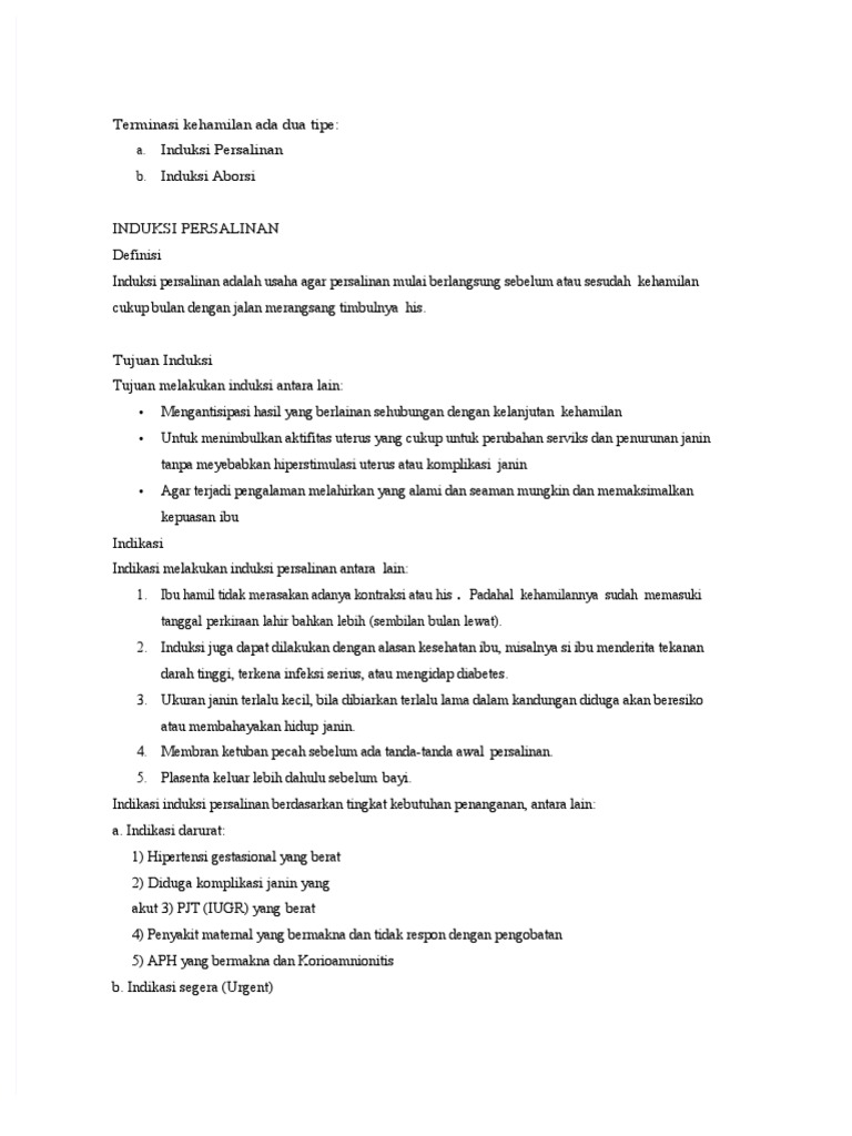 Terminasi Kehamilan | PDF