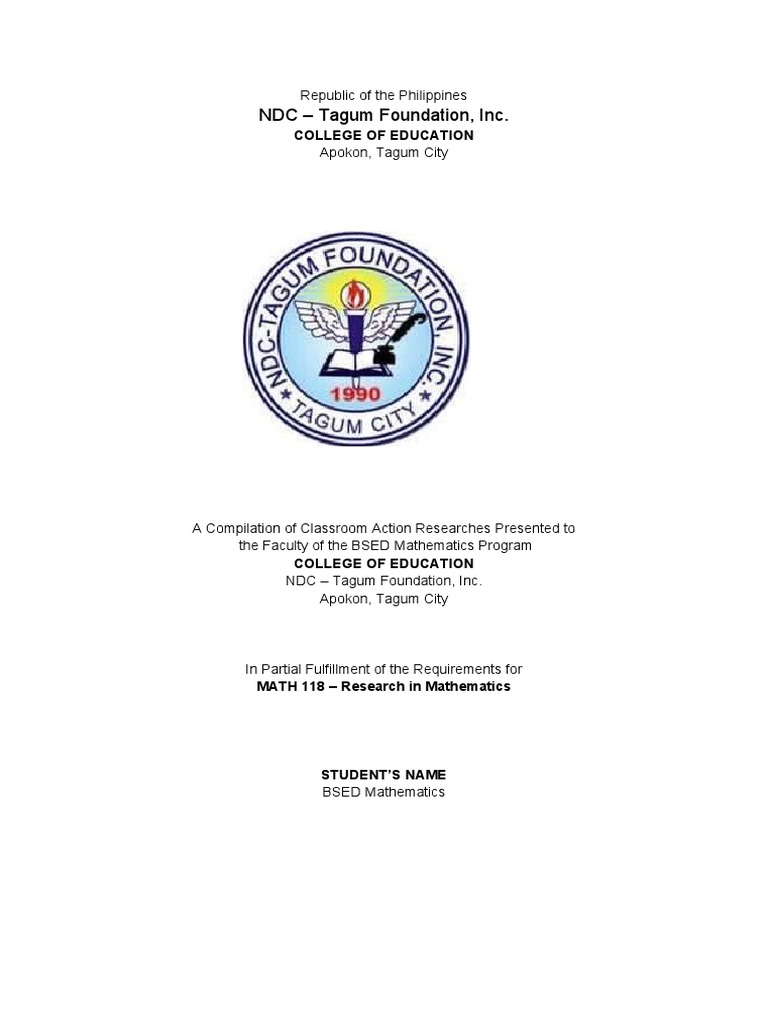 NDC - Tagum Foundation, Inc.: College of Education | PDF ...