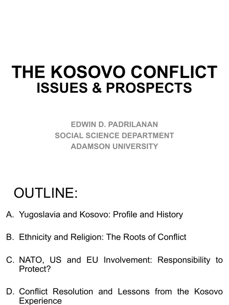 The Kosovo Conflict | PDF | Kosovo | Balkans
