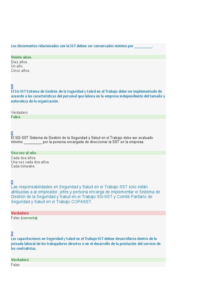 Importancia de la conservación de documentos relacionados con la SST | PDF | Seguridad y salud ...