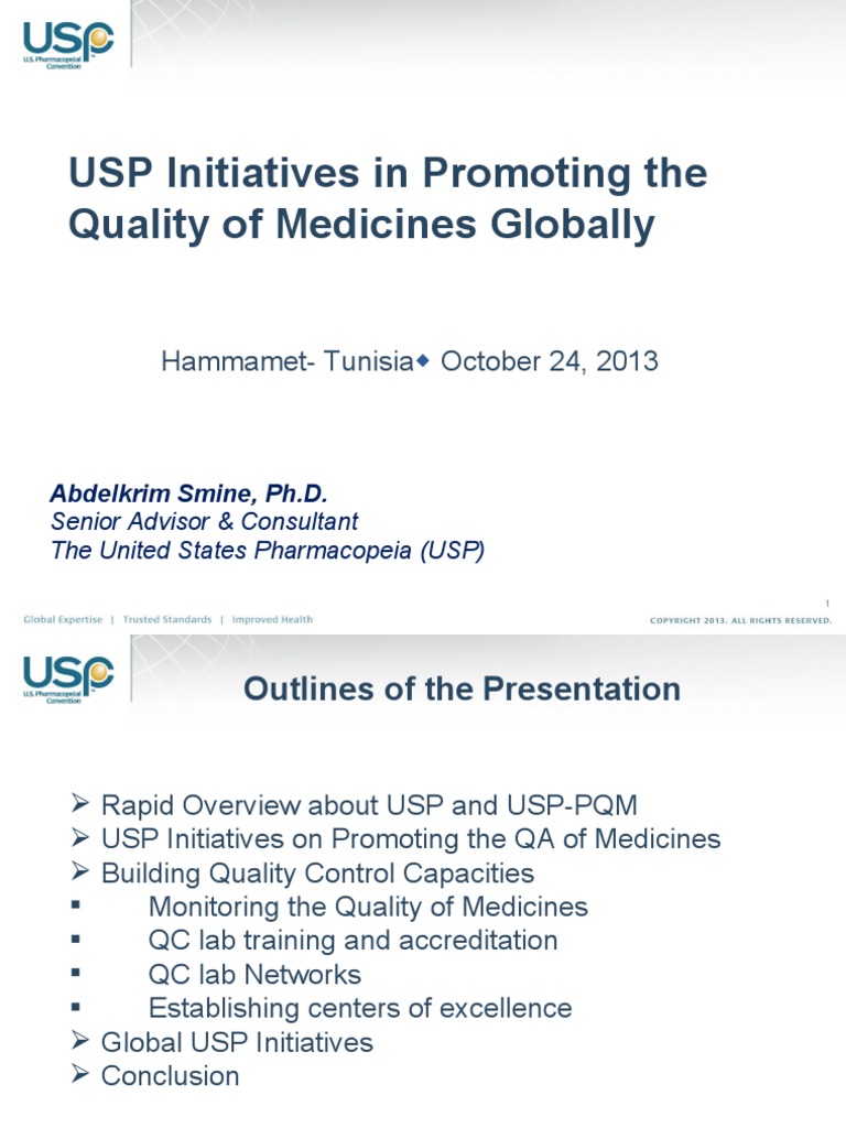 USP Initiatives in Promoting The Quality of Medicines Globally | PDF ...