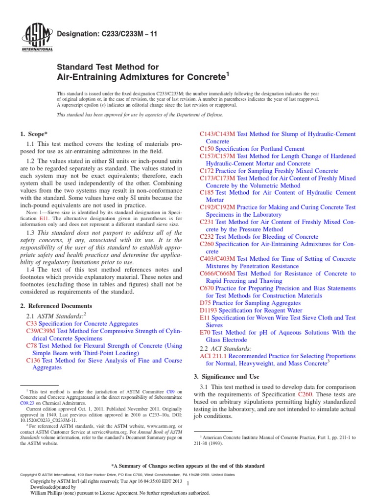 ASTM C192m | PDF | Construction Aggregate | Concrete