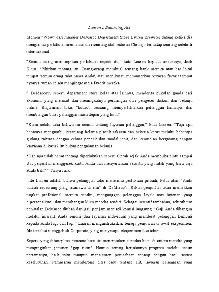 Lauren's Balancing Act | PDF