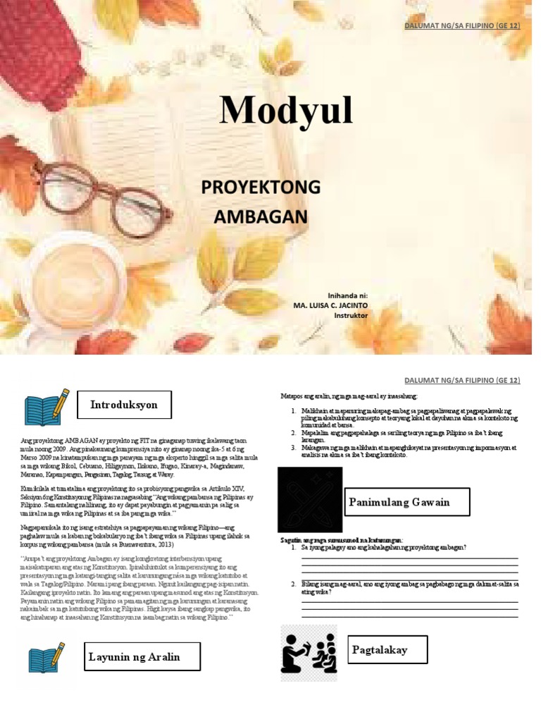 Modyul 2 Dalumat NG Sa Filipino | PDF