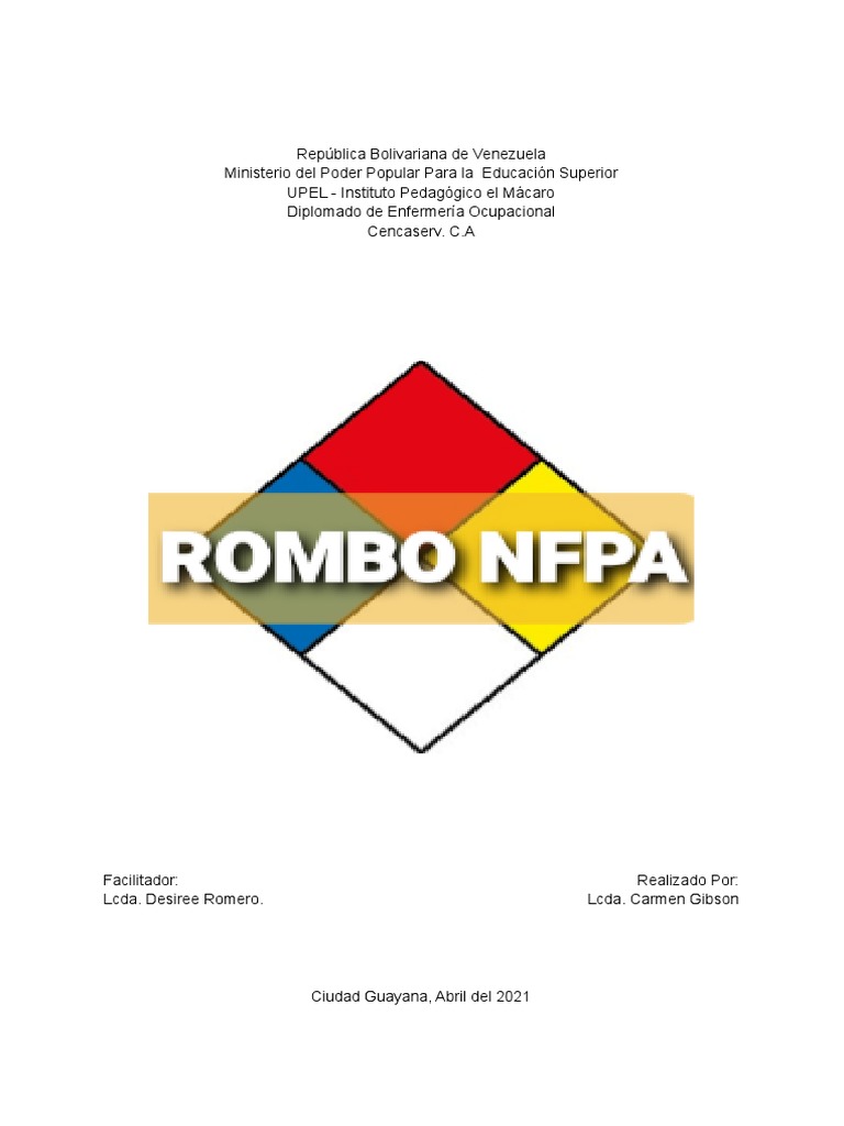 Rombo NFPA | PDF | Combustión | Agua