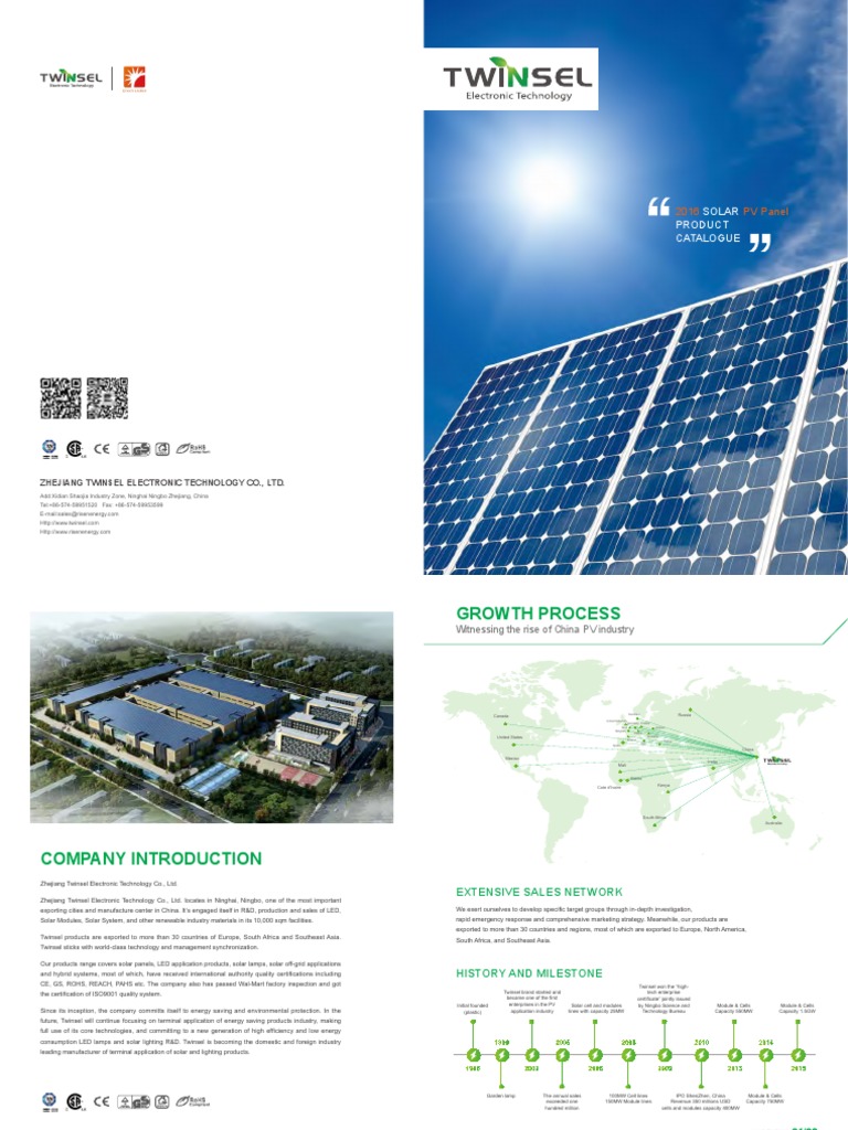 2016 PV Panel: Solar Product Catalogue | PDF | Solar Power | Solar Cell