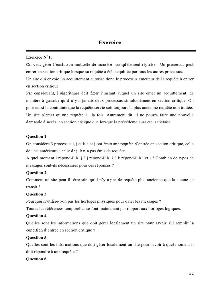 Exercice N°1 | PDF