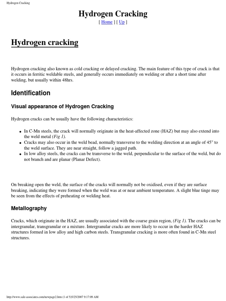 Hydrogen Cracking | PDF | Welding | Construction