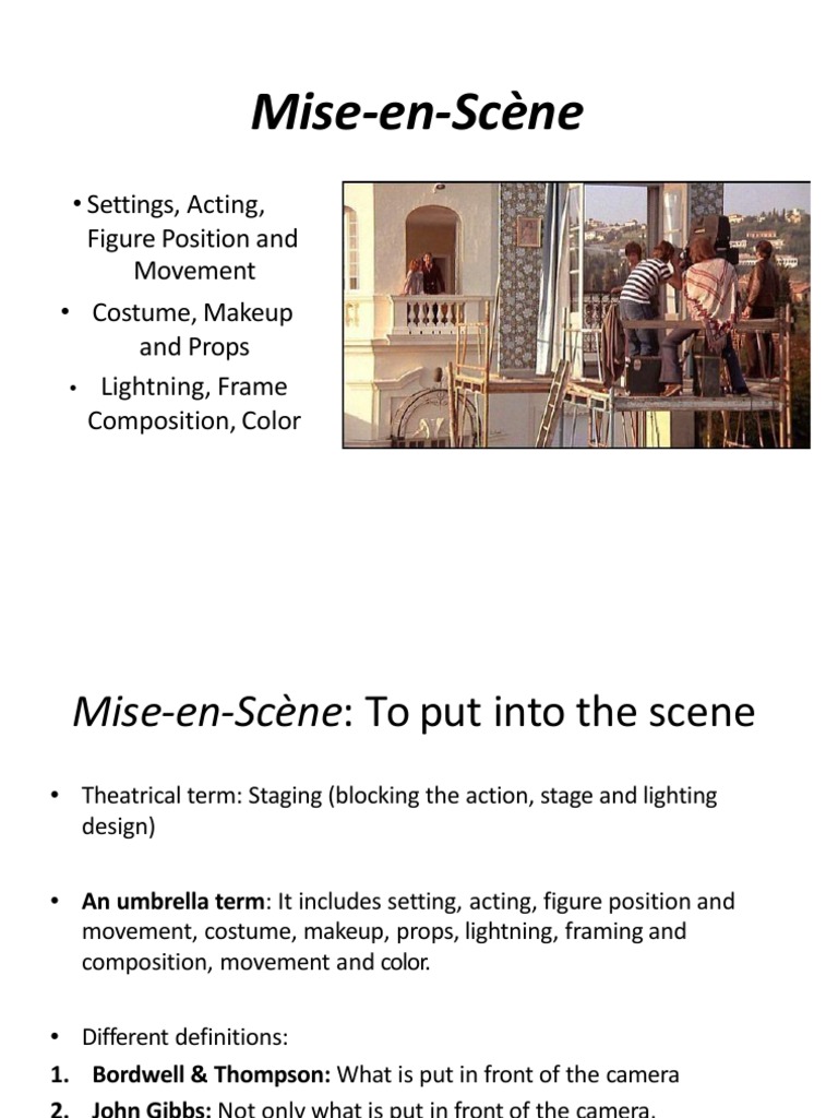 Mise-En Scène | PDF | Composition (Visual Arts) | Actor