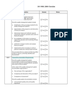 ISO 9001 - 2015 API Q1 Audit Checklist Template | PDF | Quality ...