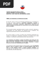 Prueba Diagnóstica Lengua Española 3ro Secundaria | PDF