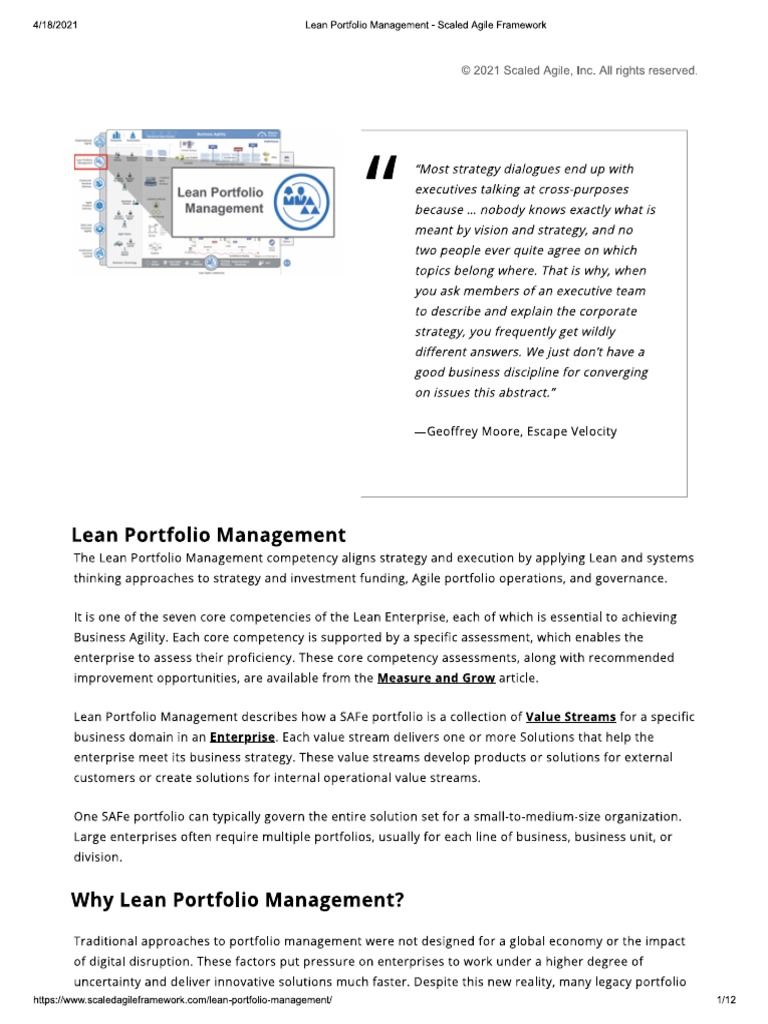 6.lean Portfolio Management | PDF