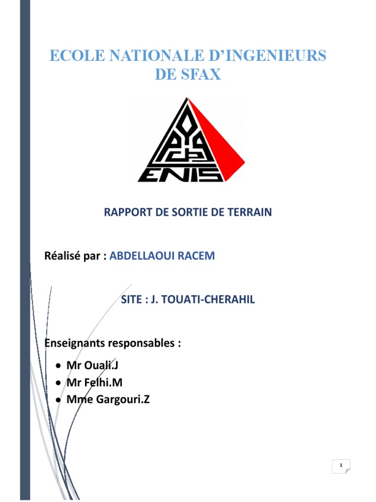 Rapport de sortie géologique à Sidi Saad | PDF | Calcaire | Géologie