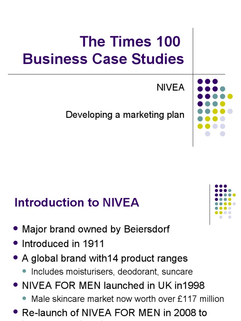 The Times 100 Business Case Studies: Nivea Developing A Marketing Plan | Download Free PDF ...