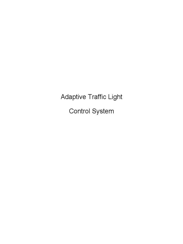Adaptive Traffic Light Control System | PDF | Traffic | Microcontroller