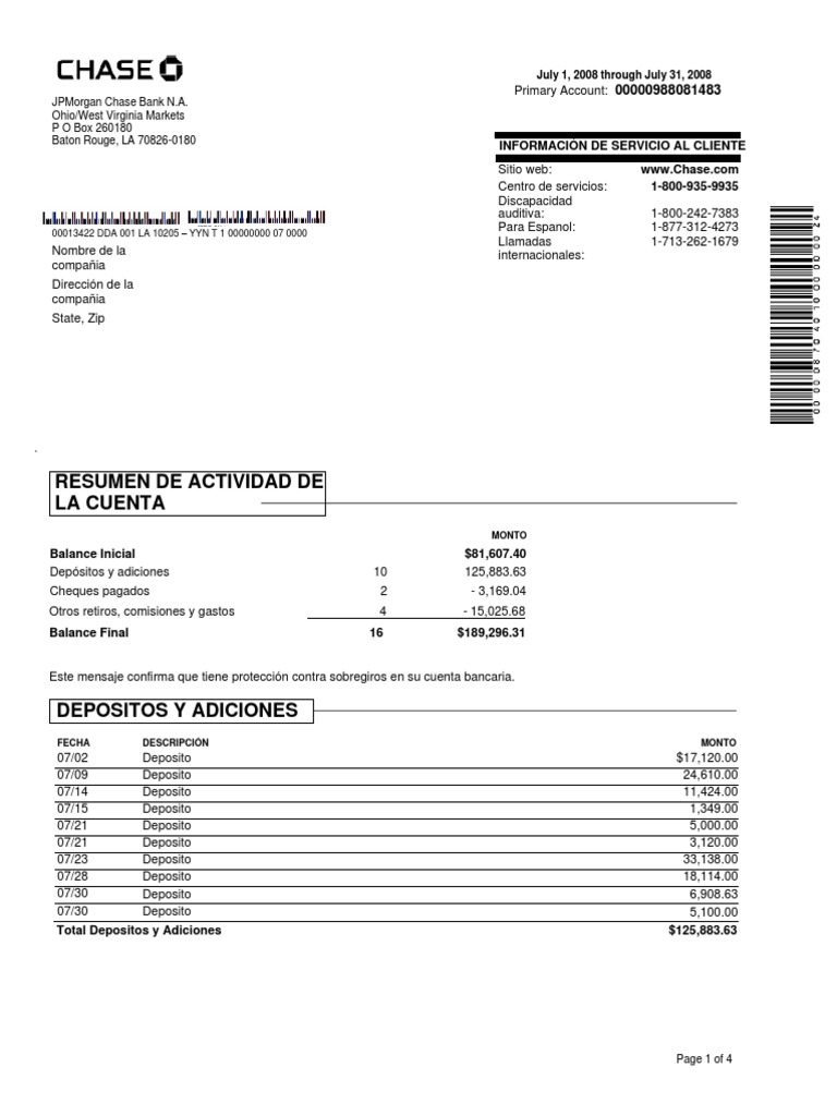 Bank Statement | PDF | Tarjeta de débito | Cheque