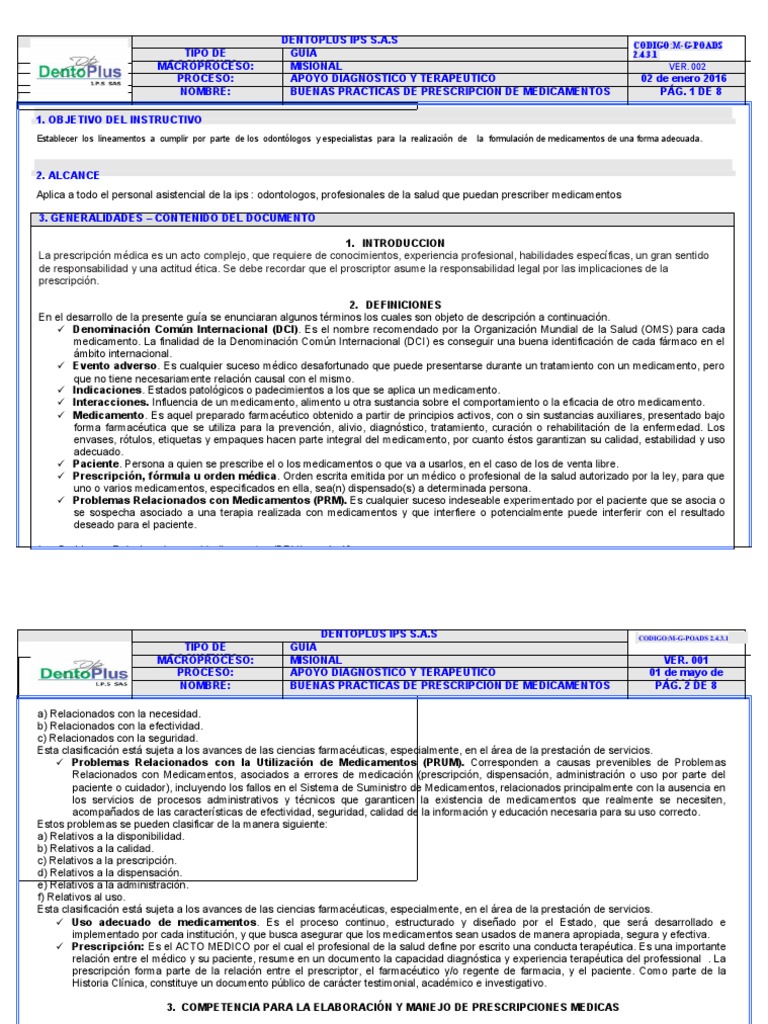 Manual de Prescripcion de Medicamentos | PDF | Medicamentos con receta ...