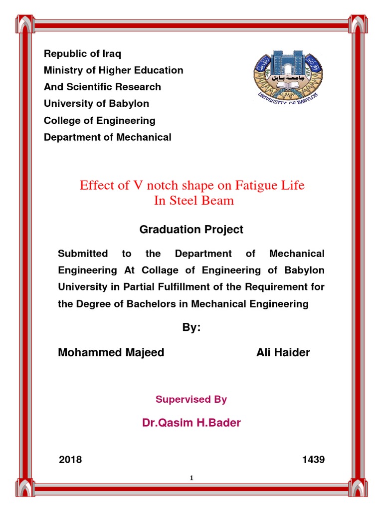 1effect of V Notch Shape On Fatigue LifeIn Steel Beam | Download Free ...