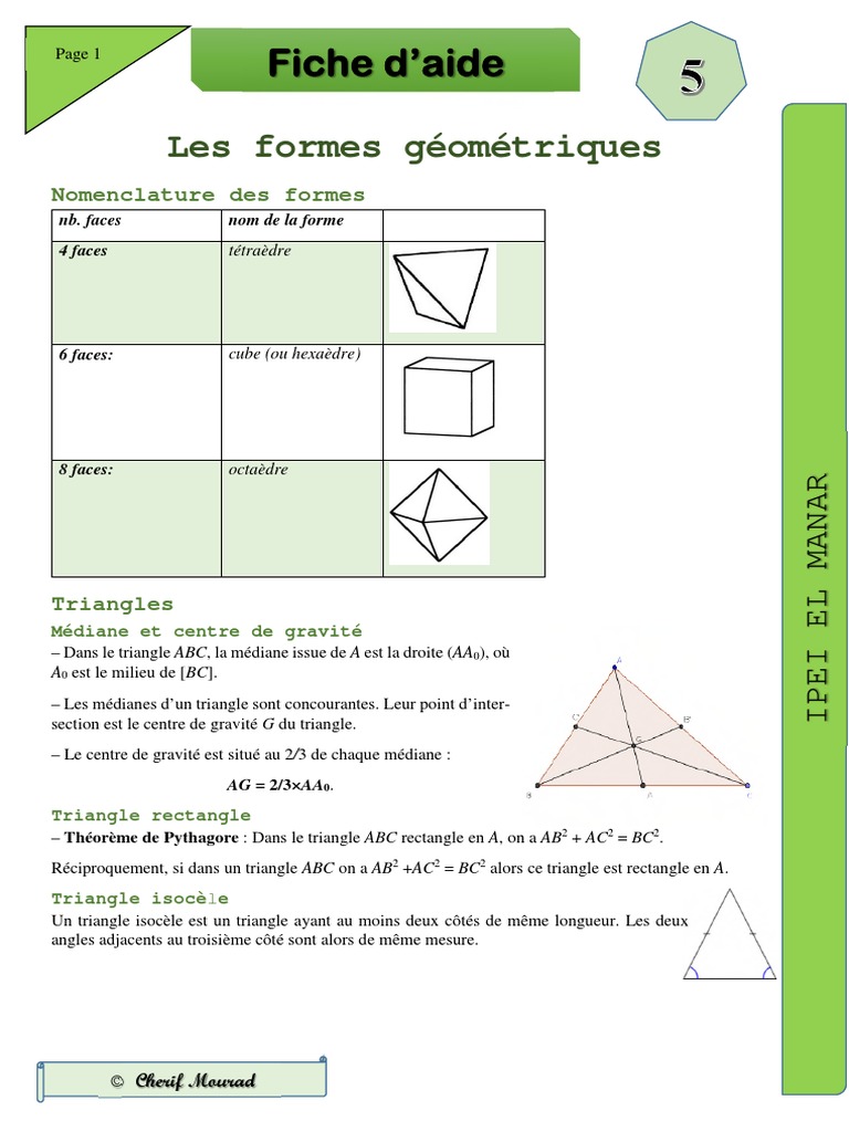 FA5-Les Formes Géométriques | PDF | Triangle | Triangle