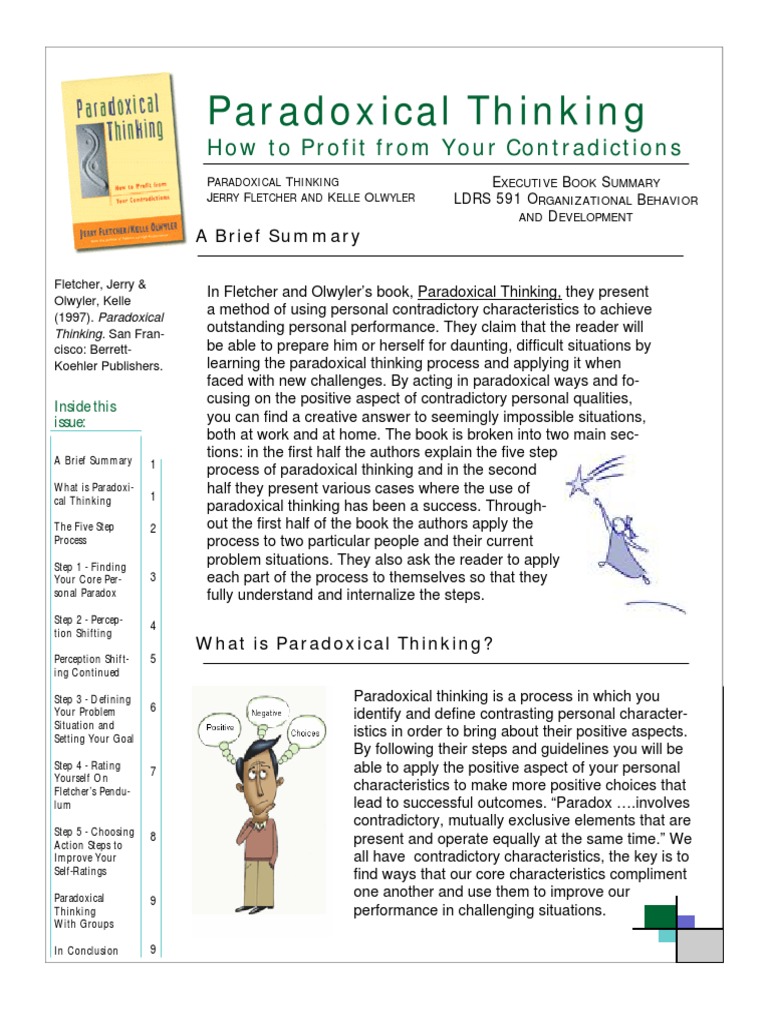 Paradoxical Thinking: How To Profit From Your Contradictions | PDF ...