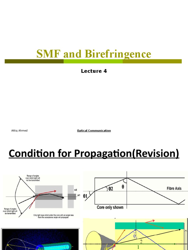 Week 4 Lecture 4 Birefringence | PDF | Optical Fiber | Polarization (Waves)