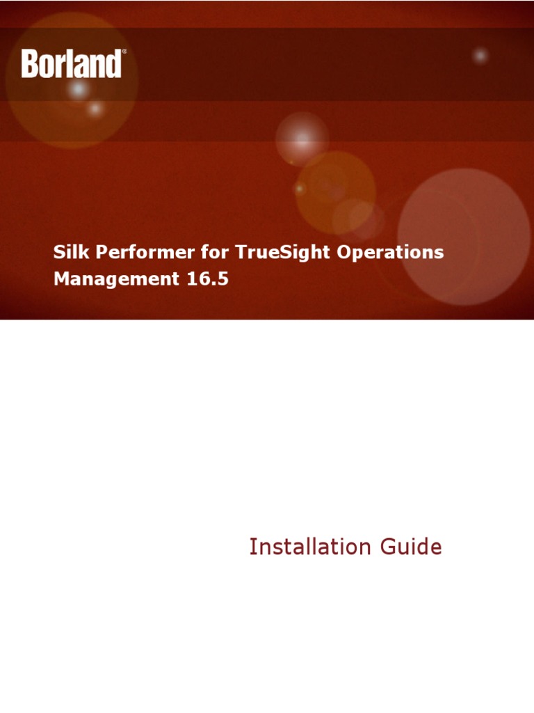 Installation Guide: Silk Performer For Truesight Operations Management ...