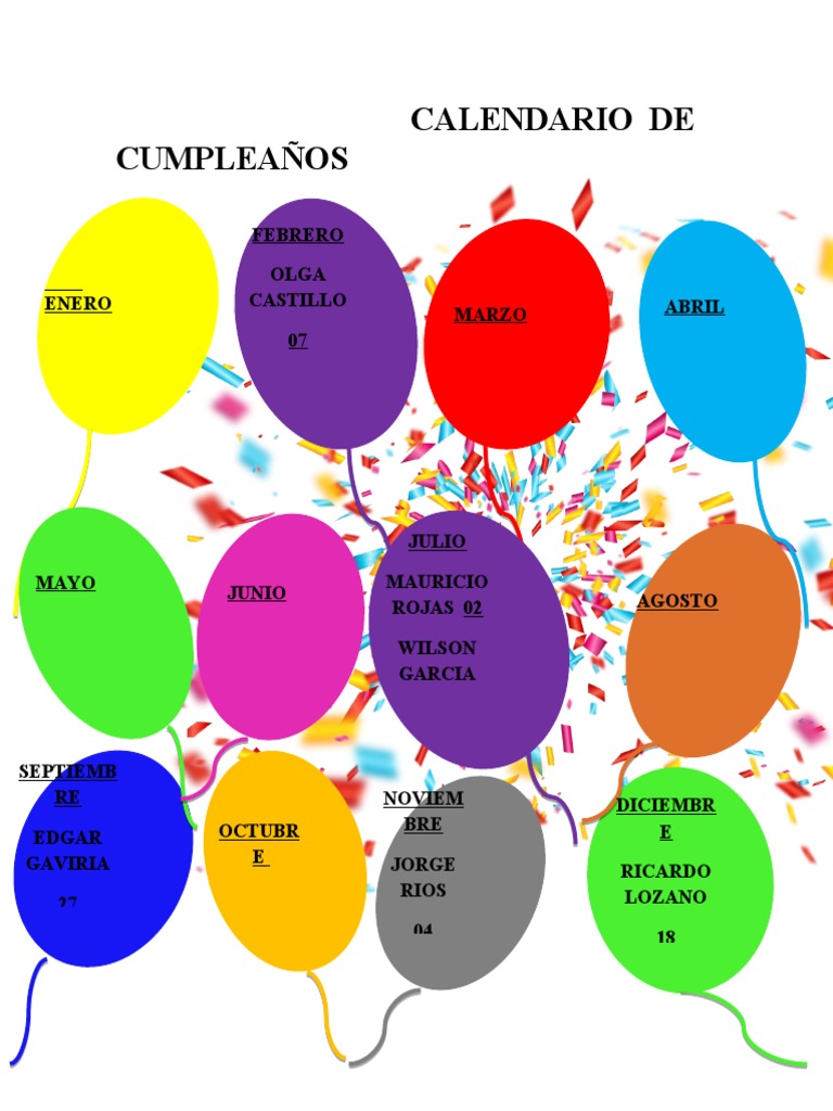 Calendario de Cumpleaños 2023 | PDF