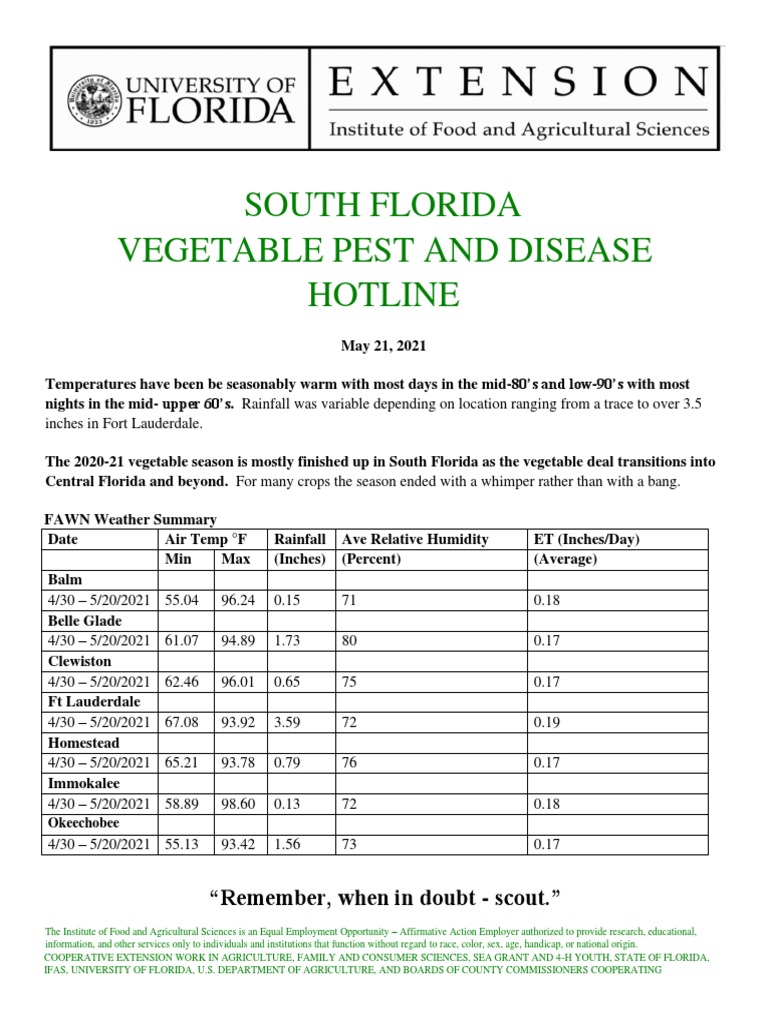 South Florida Pest and Disease Hotline For May 21, 2021 | PDF ...