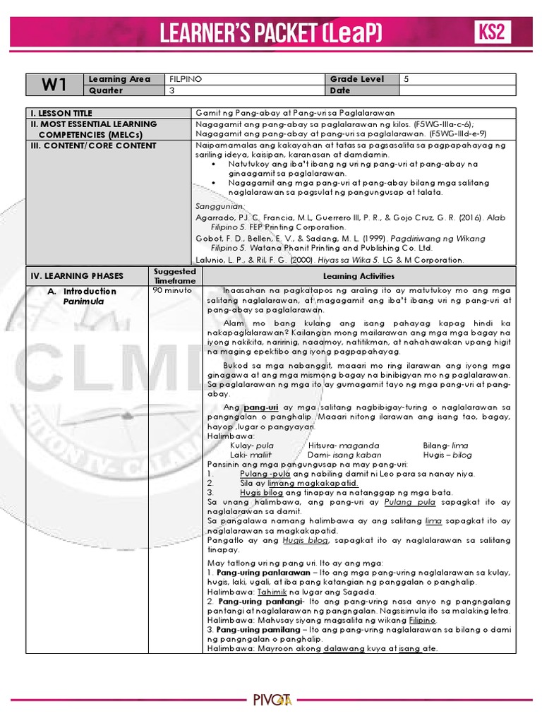 Leap Fil Q3 W1 | PDF